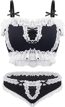 Amazon.com: paloli Women Cute Lingerie Set Sweet Maid Style Underwear ...