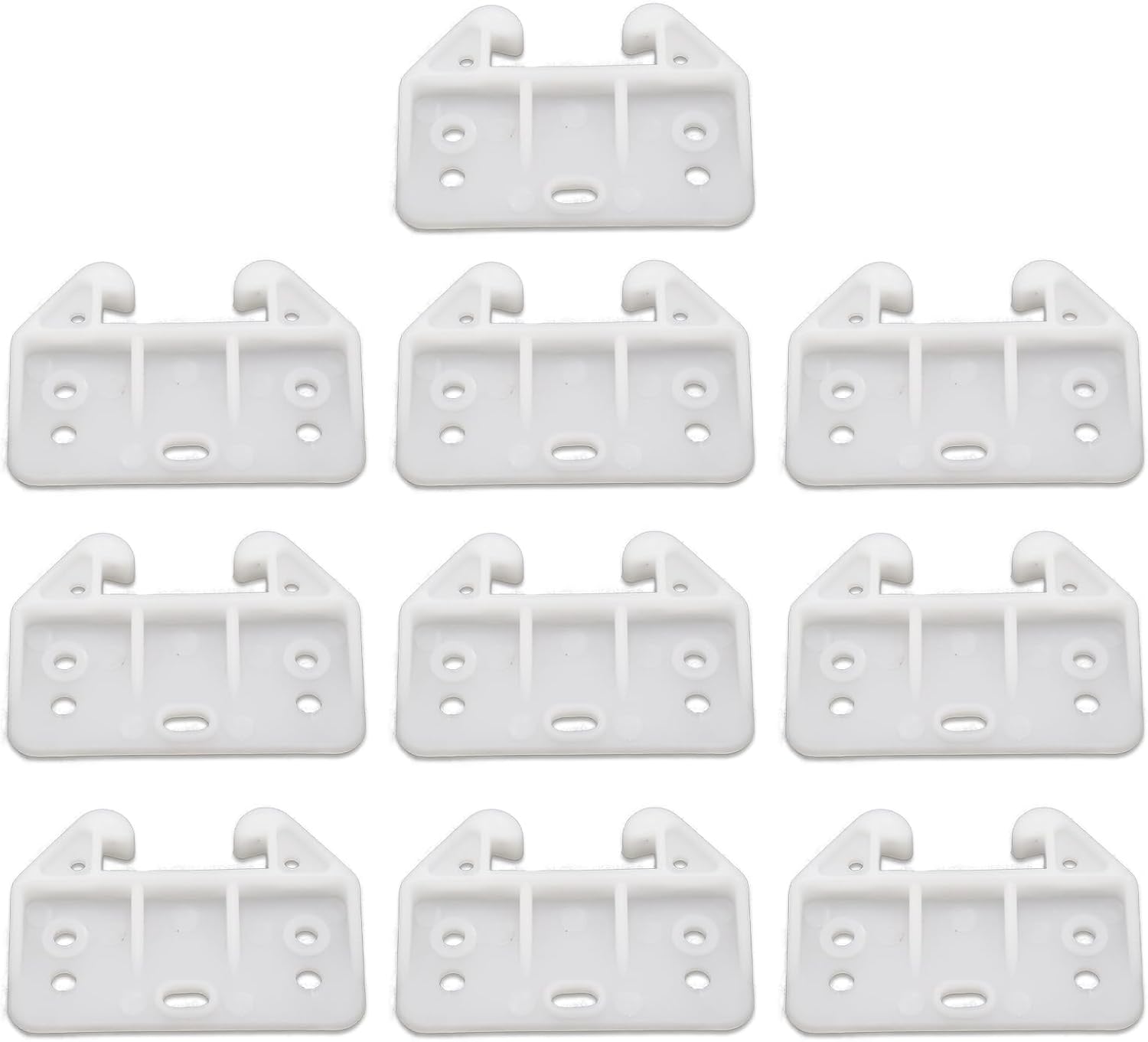 Joyangy Set of 10 White Plastic Drawer Guides, Sturdy Rear Drawer ...