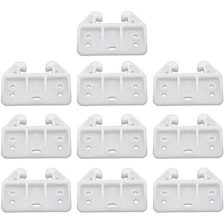 Joyangy Set of 10 White Plastic Drawer Guides, Durable Rear Drawer ...