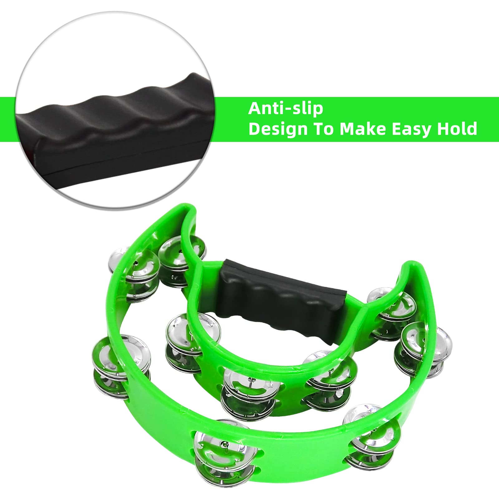 Snapklik.com : Soulmate Tambourine Metal Jingles Hand Held Percussion ...