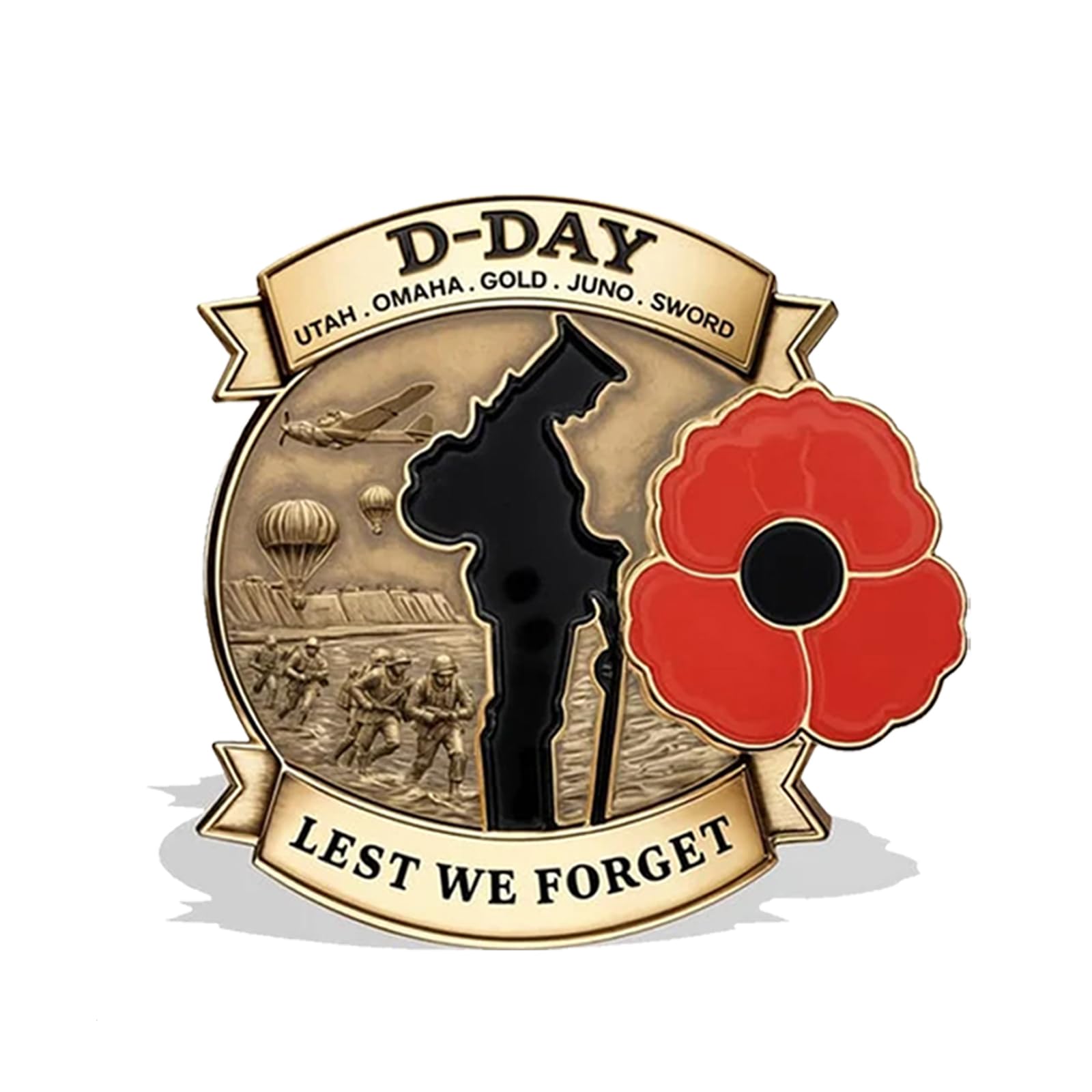 D-DAY 80th Anniversary Commemorative Badge - Honour The Brave Heroes in ...