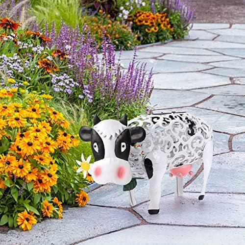 Amazon.com: YQYAZL Solar Cow Light, Metal Cow Garden Statues Outdoor ...