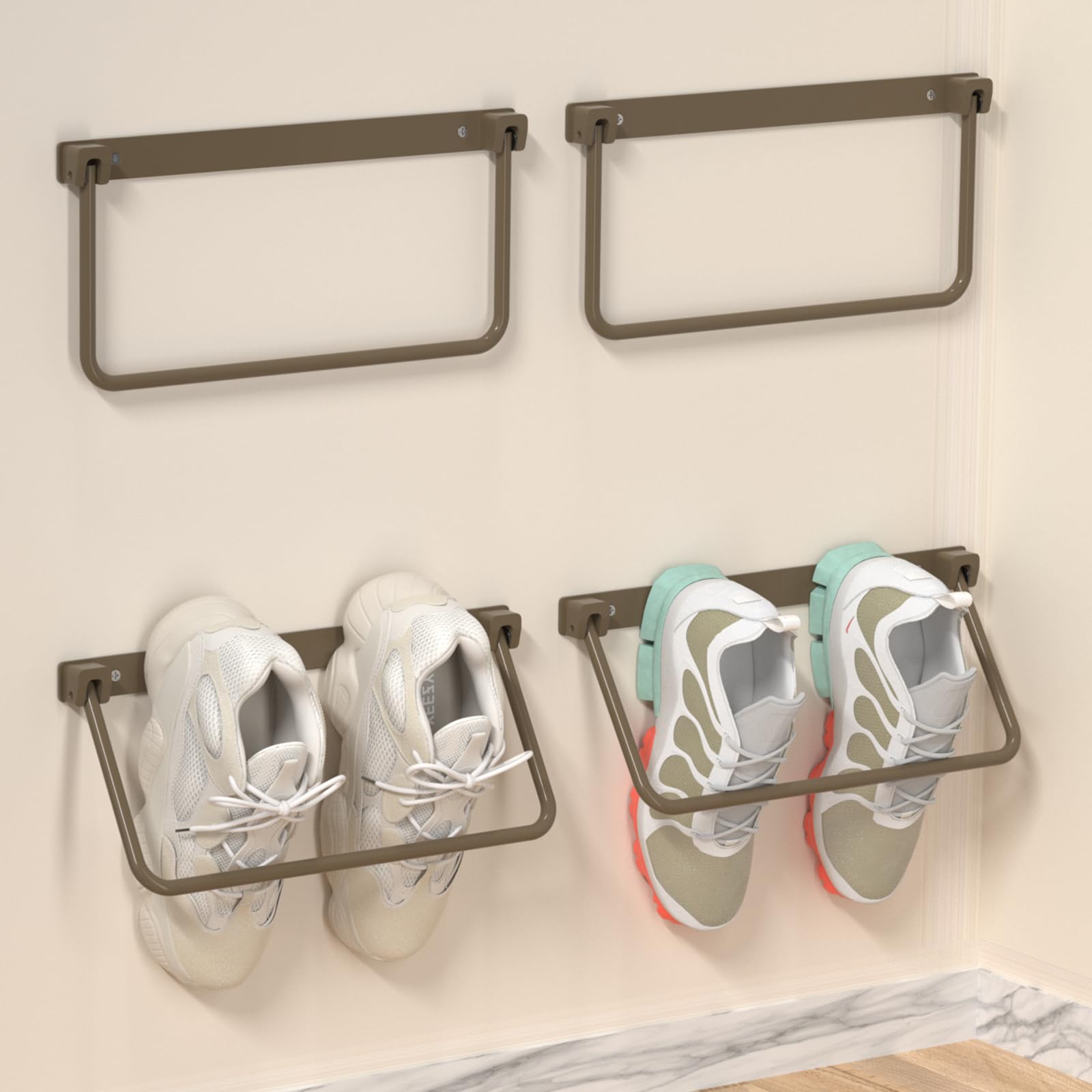 Amazon.com: TrustWheel Foldable RV Shoe Rack 4 Pack,Aluminum Wall ...