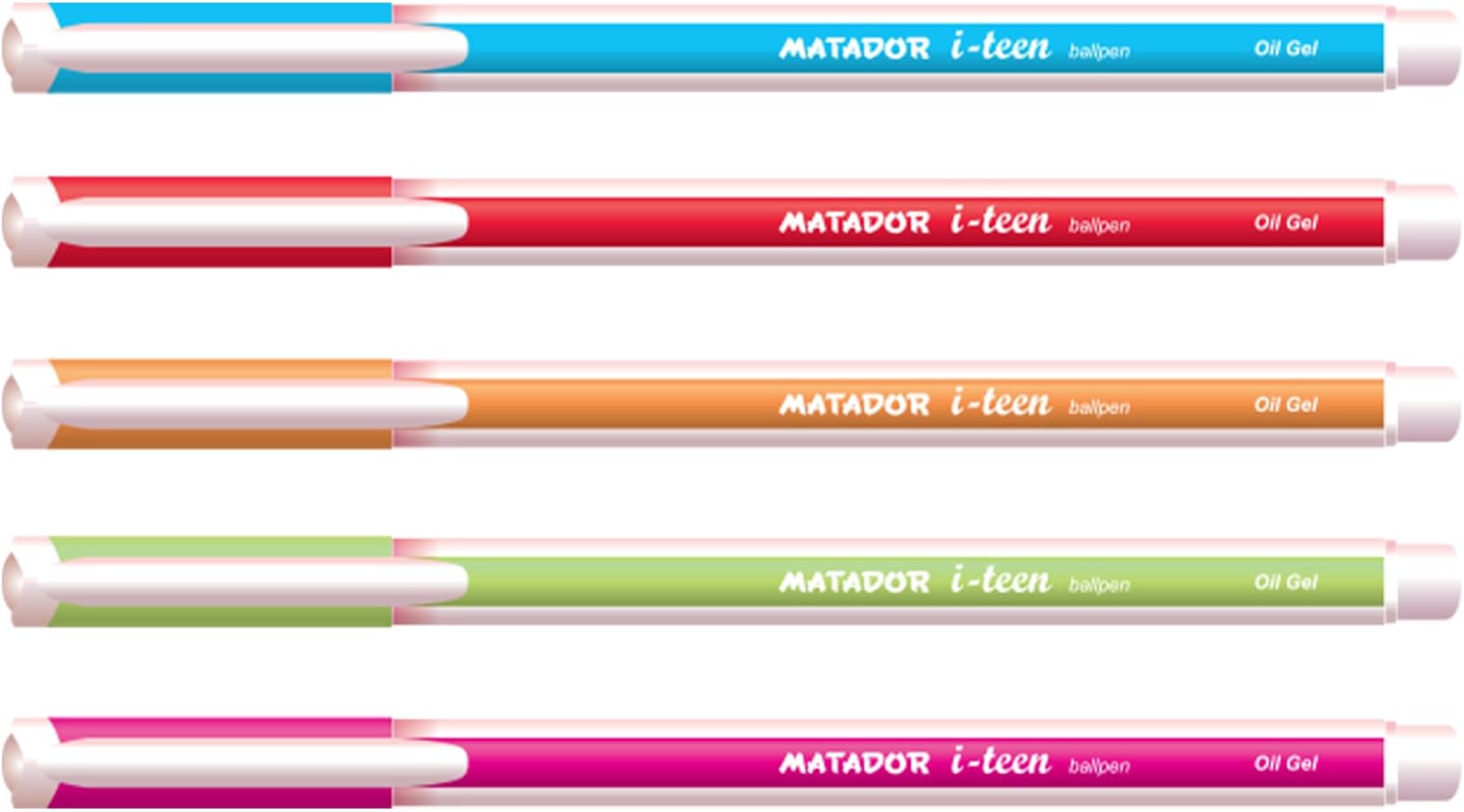 Matador [New Premium Japanese Ink i-teen Water Gel Pens (Red Ink, 2 ...