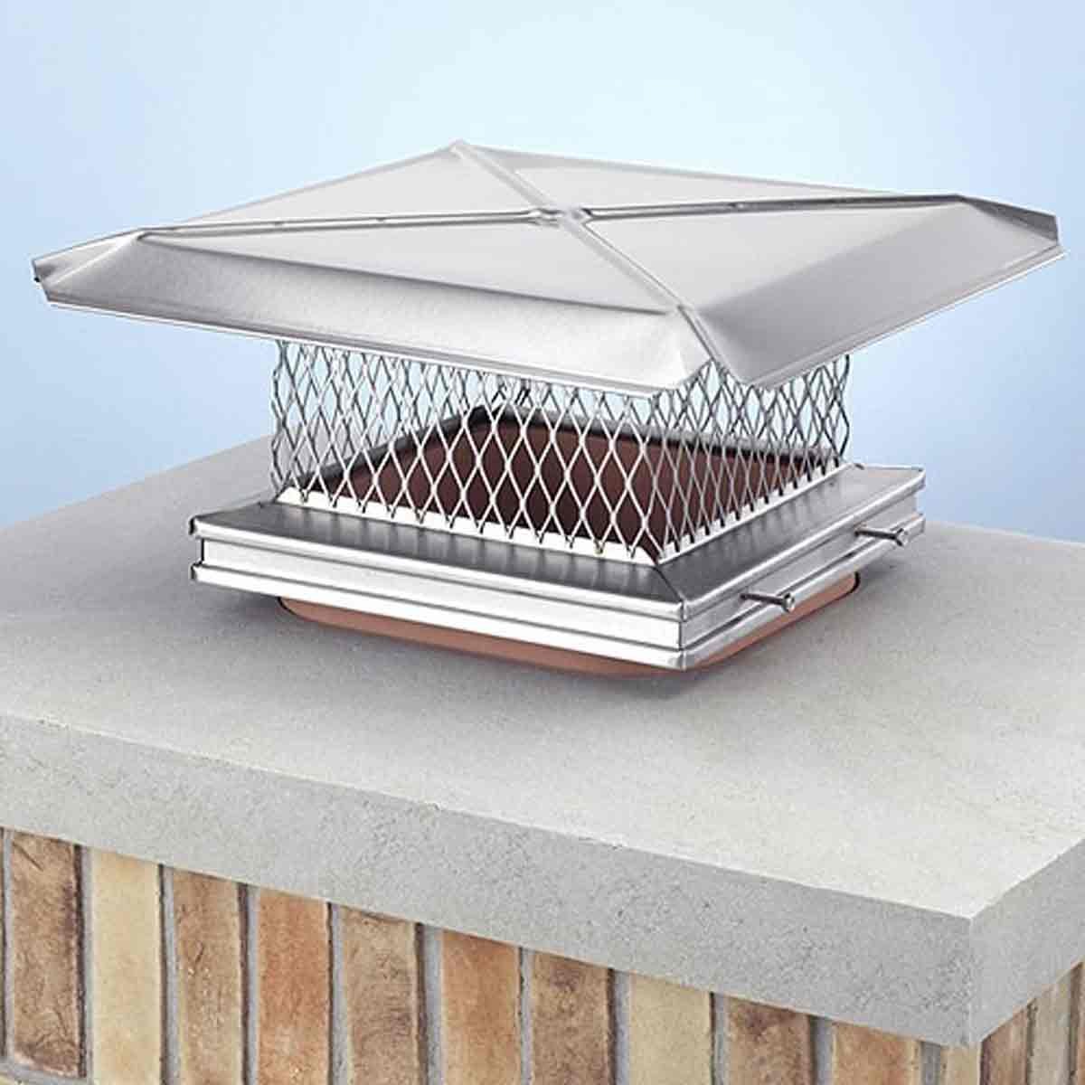 Amazon.com: 15" x 15" Gelco Stainless Steel Chimney Cap - 3-4" Mesh ...