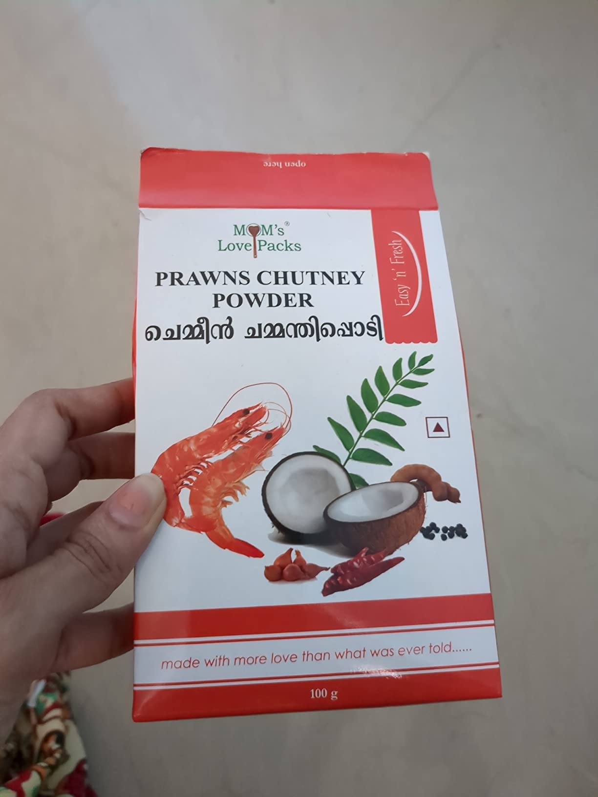 Mom's Love Packs Prawns Chutney Powder 200 g (Pack of 2 x 100 g ...