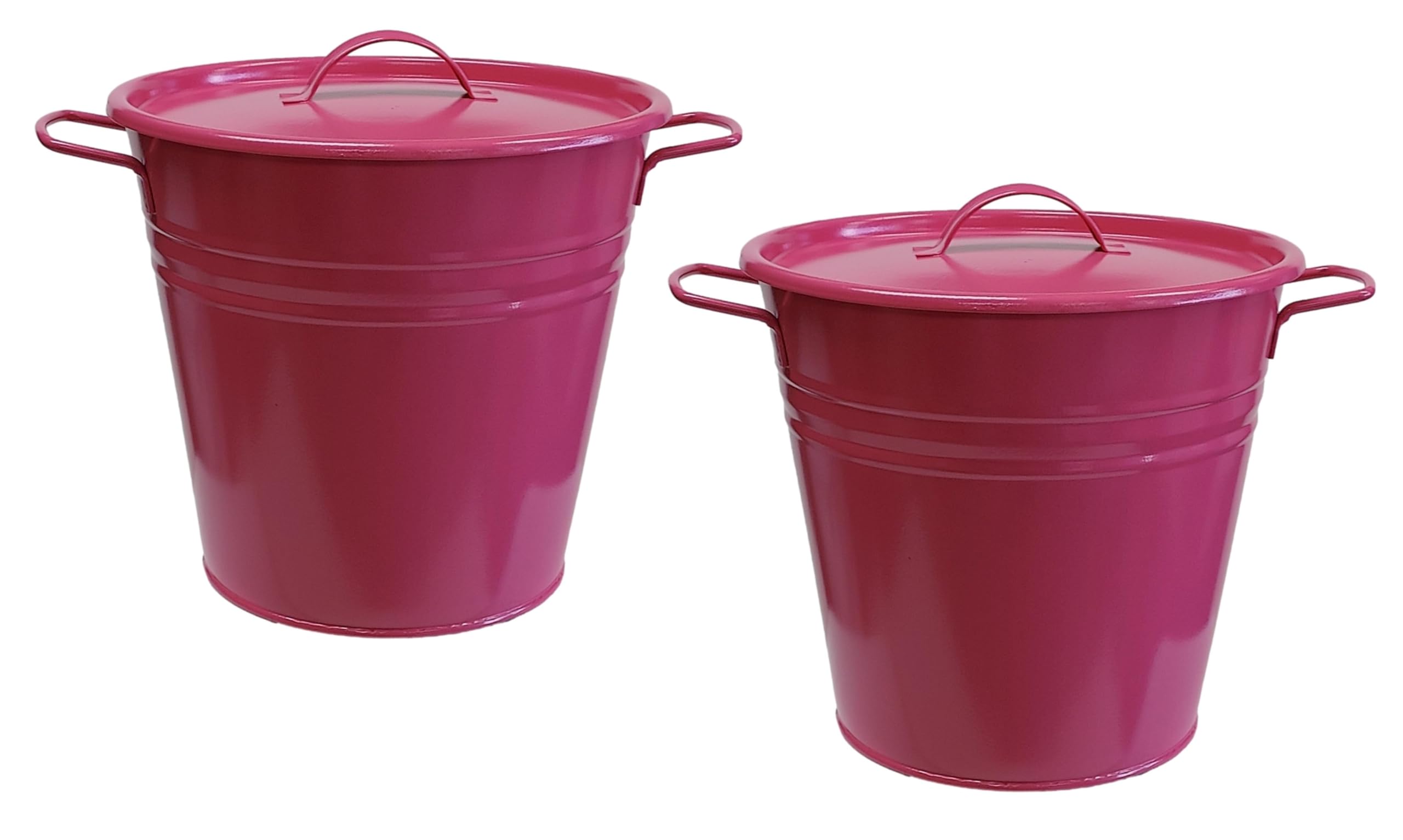 Amazon.com : Houston International 6515E HPK Steel Storage Cans 2-Pack ...