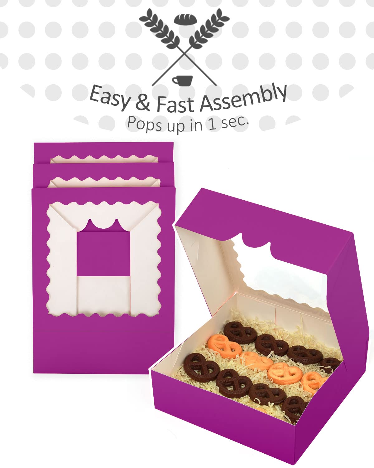 Snapklik.com : Qiqee Deep Purple Pastry Box