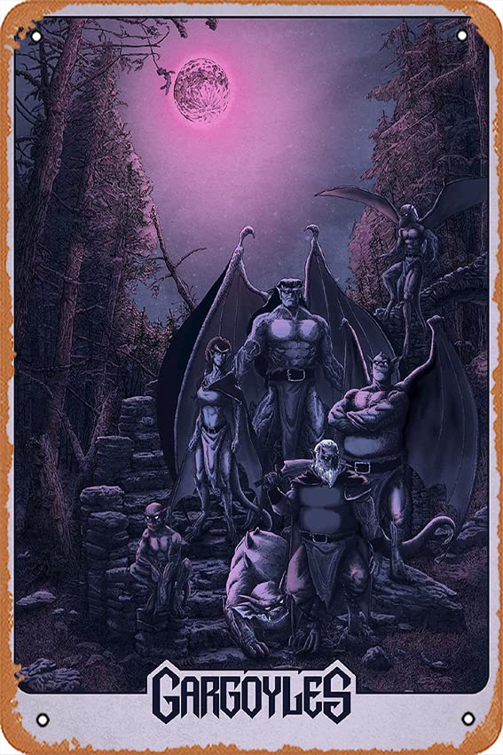 Amazon.com : Muecddoa Gargoyles Movie Poster Retro Tin Sign,Classic ...