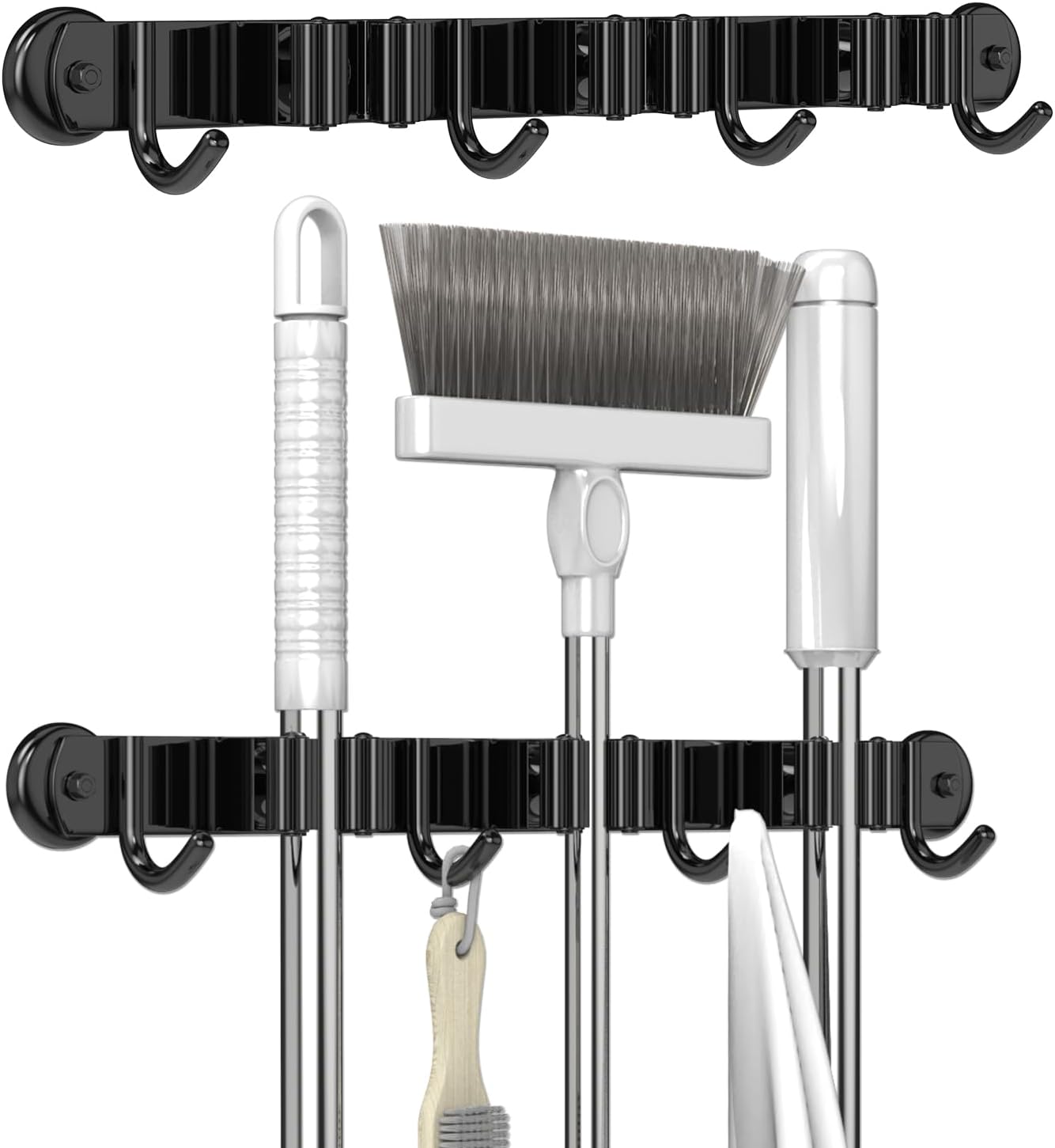 Amazon.com: 3-H Magnetic Broom Holder Wall Mounted 1 Pack, Strong ...