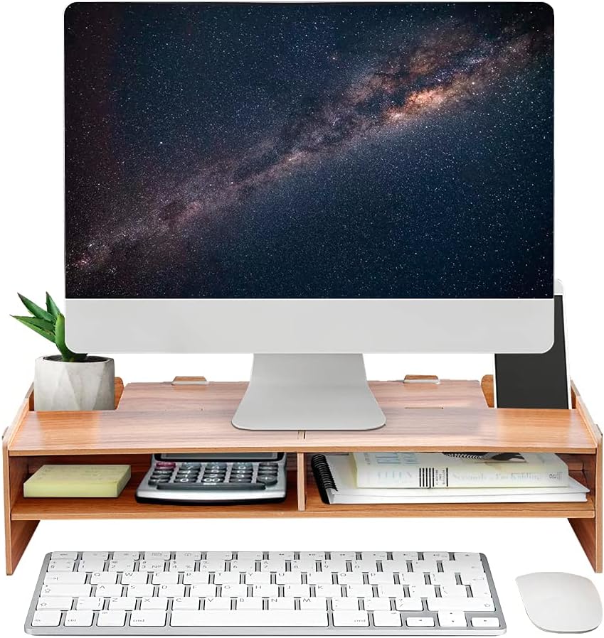 FITUEYES Réhausseur d'Écran en Bois,Support de Moniteur,Support d ...