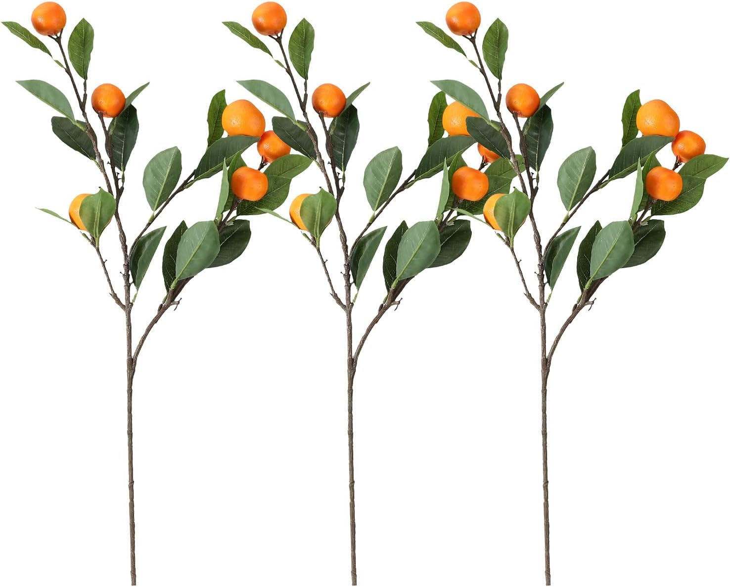 Amazon.com: Asodomo 3 Pcs Artificial Tangerine Branches 25.6 Inch ...