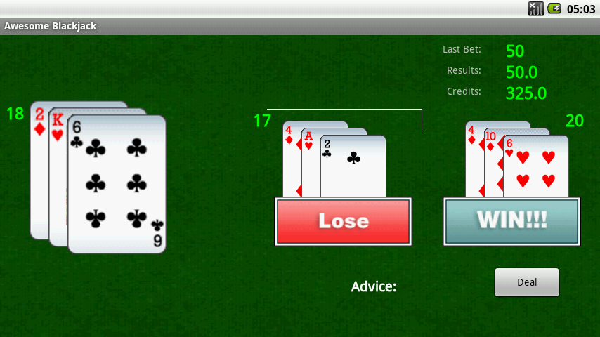 Awesome Blackjack Free! - App on Amazon Appstore