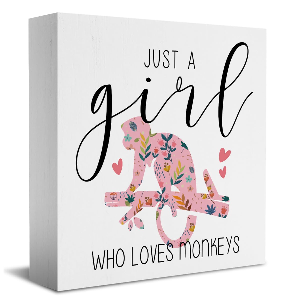 Amazon.com: Funny Monkey Sign Monkey Gifts Desk Decor Wooden Box Sign ...