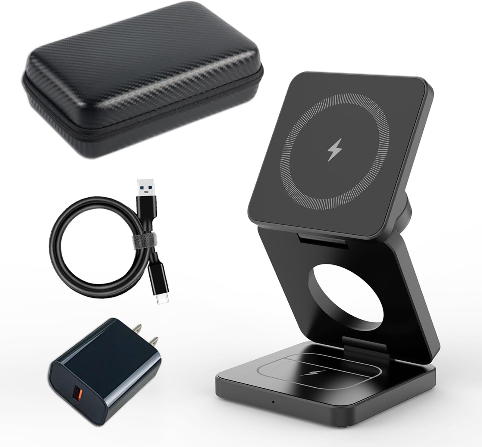 Amazon.com: Foldable Wireless Charger for iPhone Charging Station: 3 in ...