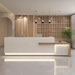 ZGNBSD Reception Desk - Modern Front Desk, Checkout Counter, Retail ...