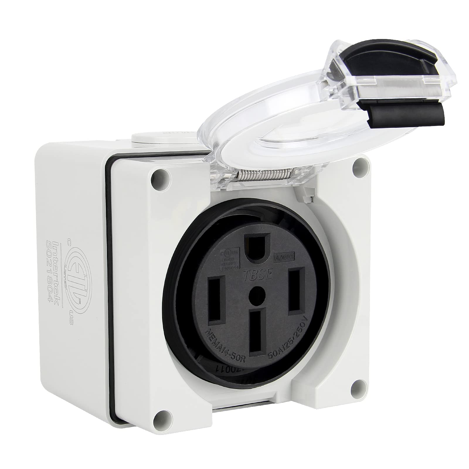 TIPHOPE 50Amp RV Power Outlet Box with Pre-Drilled Holes,125/250V ...