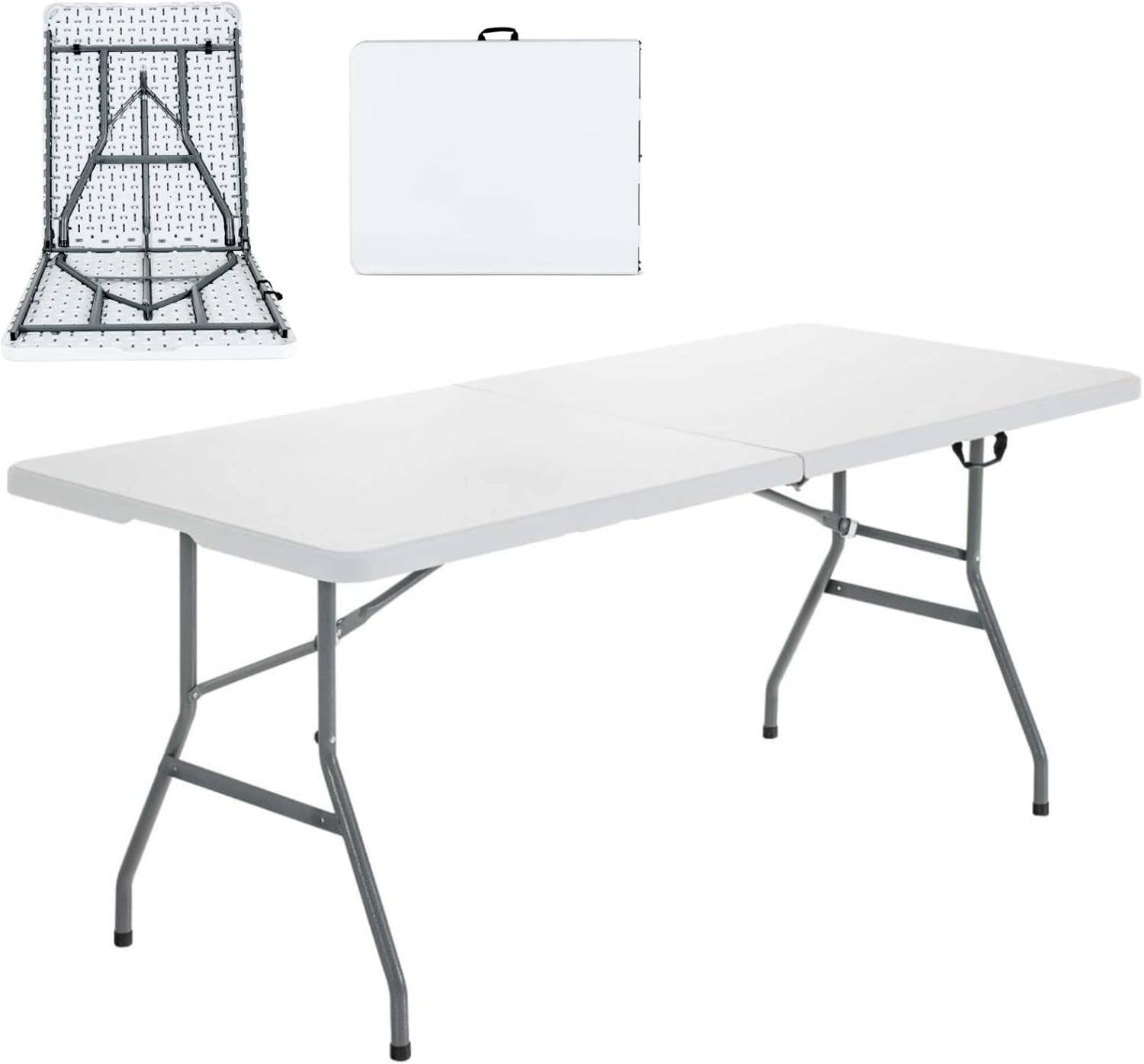 Amazon.com: TANGZON 6FT Folding Camping Table, Portable Picnic Table ...