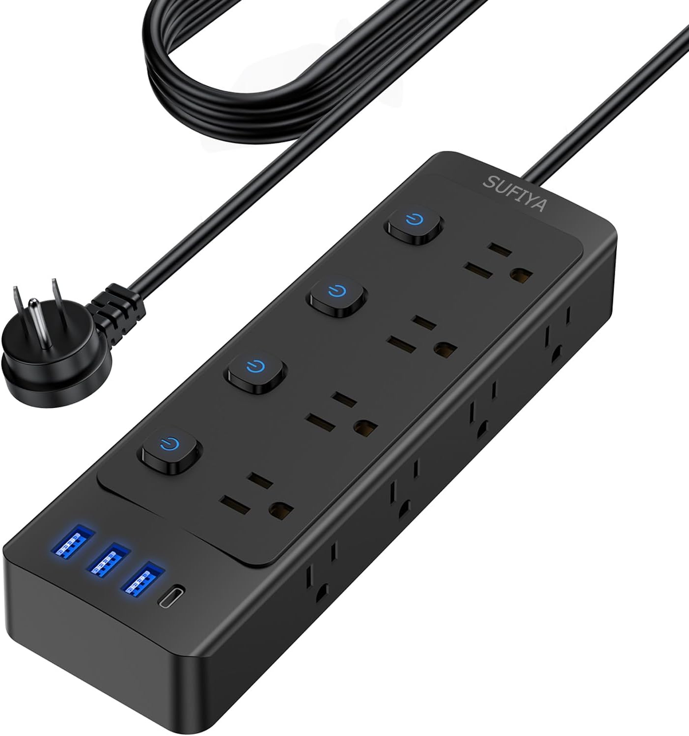 Amazon.com: KMC 6 Outlet Power Strip with Multi-outlet Independent ...