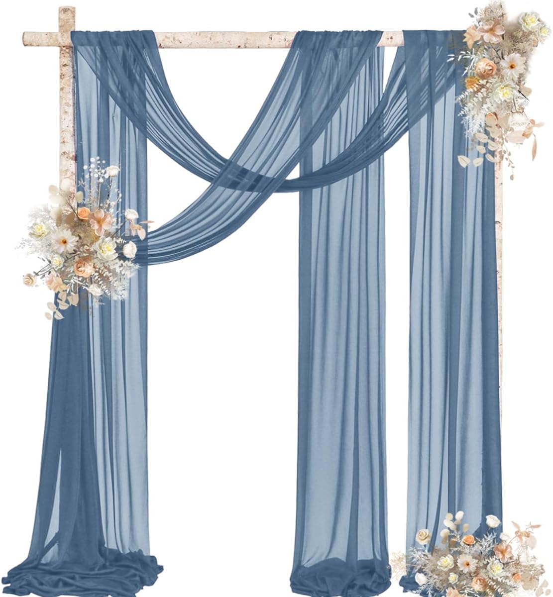 Amazon.com : Arch Drapes for Wedding Arch Draping Fabric 2 Panel Sheer ...