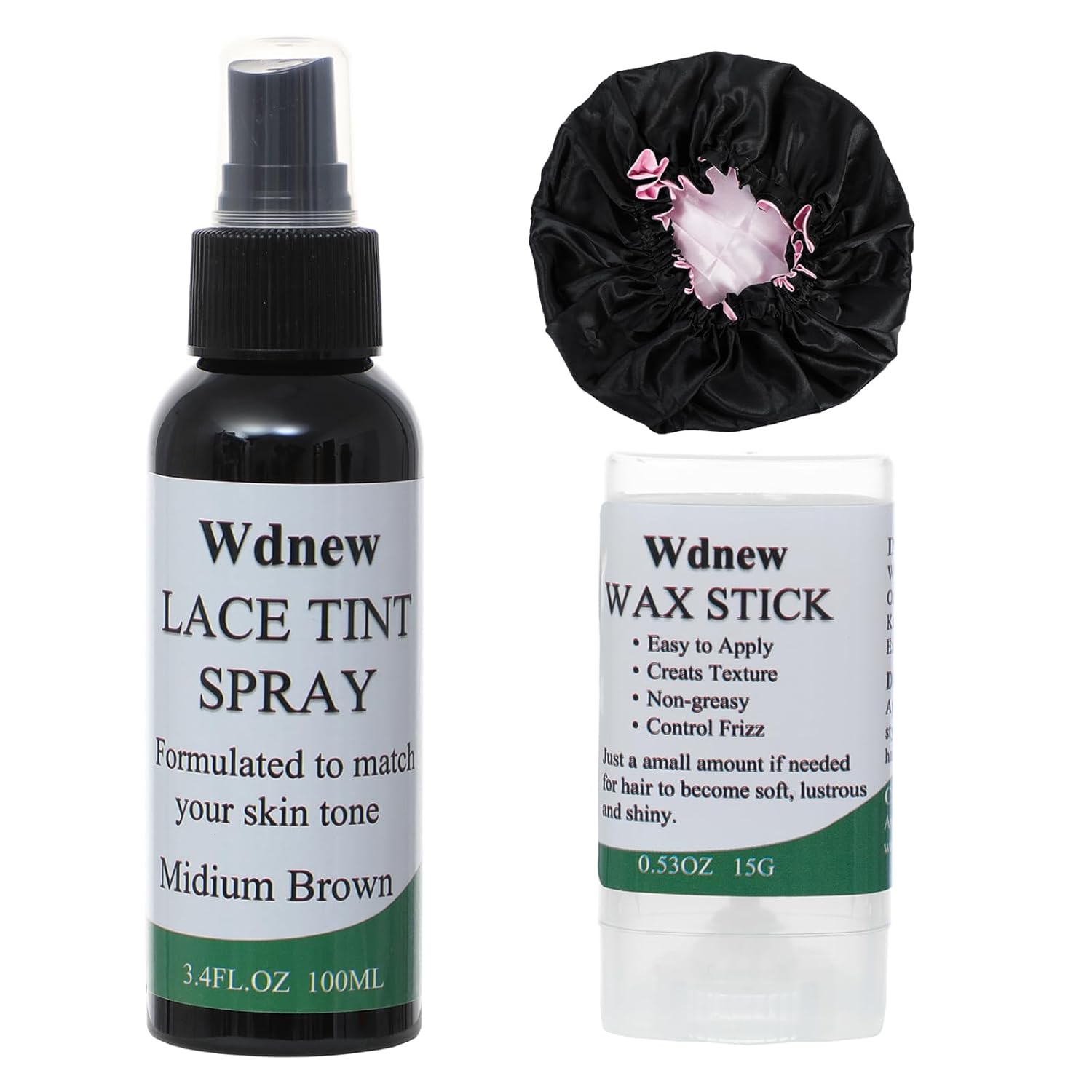 Amazon.com: Wdnew Lace Tint Spray for Wigs Melt with Hair Wax Stick ...