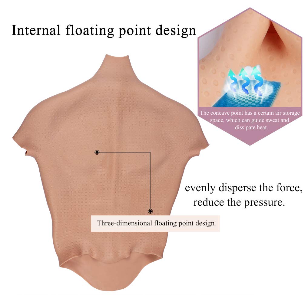 Realistic Fake Muscle Silicone Male Chest Half Body Suit with Floating ...