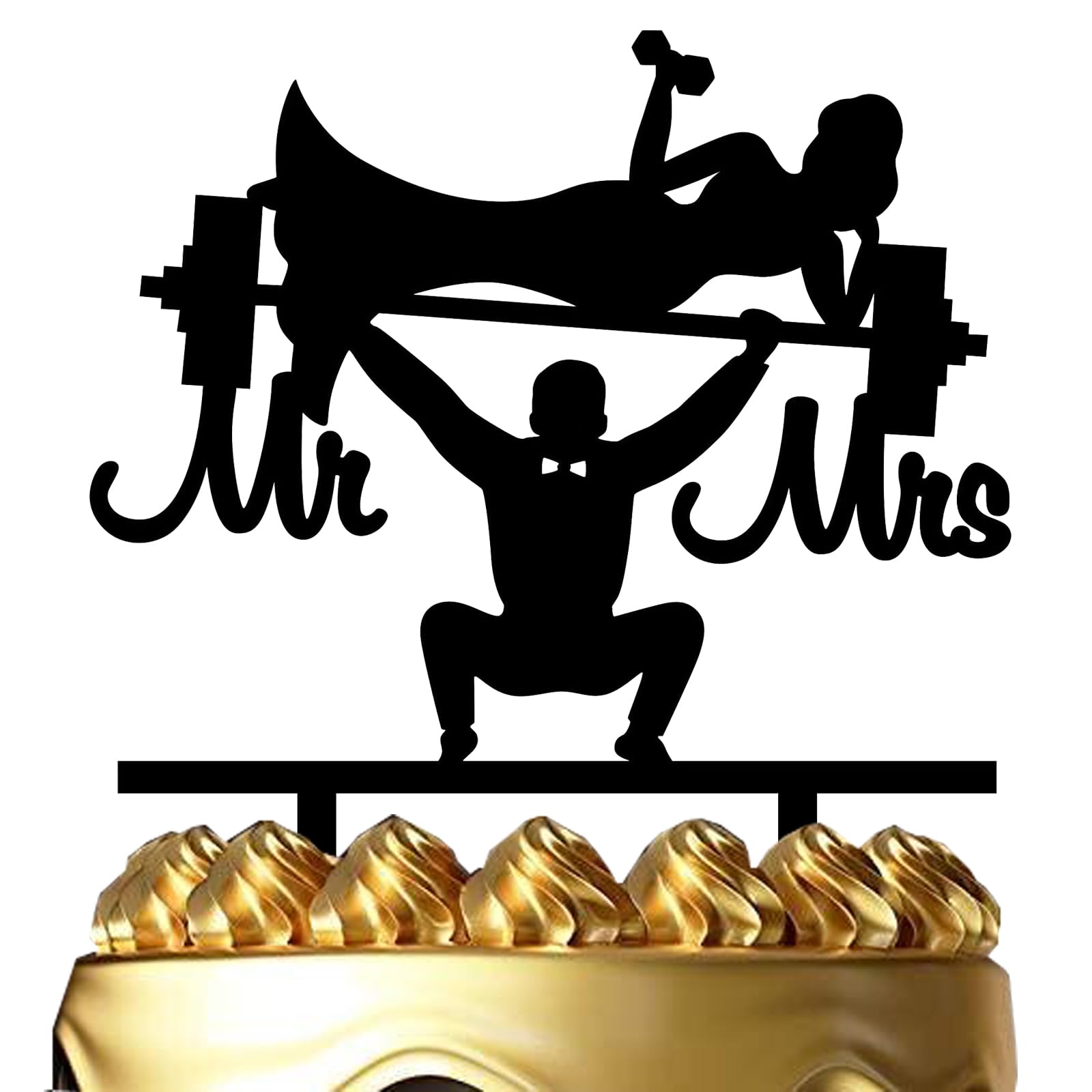 Snapklik.com : Ximoogoooz Weight Lifting Wedding Cake Topper - Fitness ...