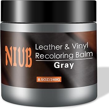 Amazon.com: NIUB Leather Recoloring Balm, 8.5oz Gray Leather Color ...