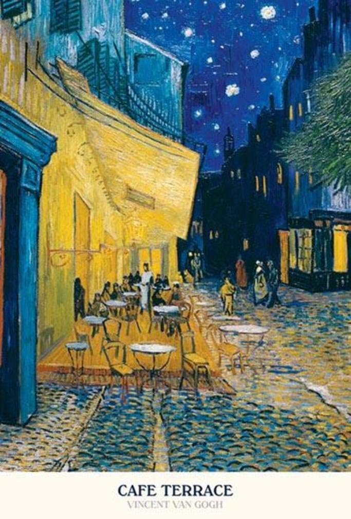 Amazon.com: Poster Foundry Unframed - 24x36 Paper Cafe Terrace at Night ...