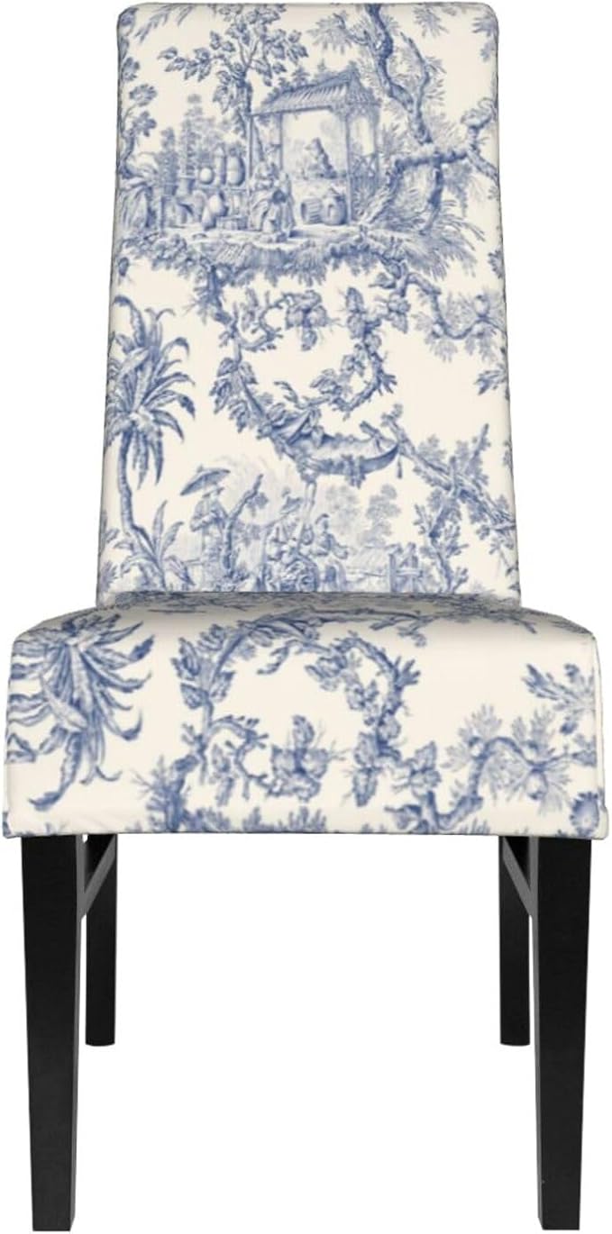 Amazon.com: GeRRit Blue French Country Toile Pattern Dining Chair ...