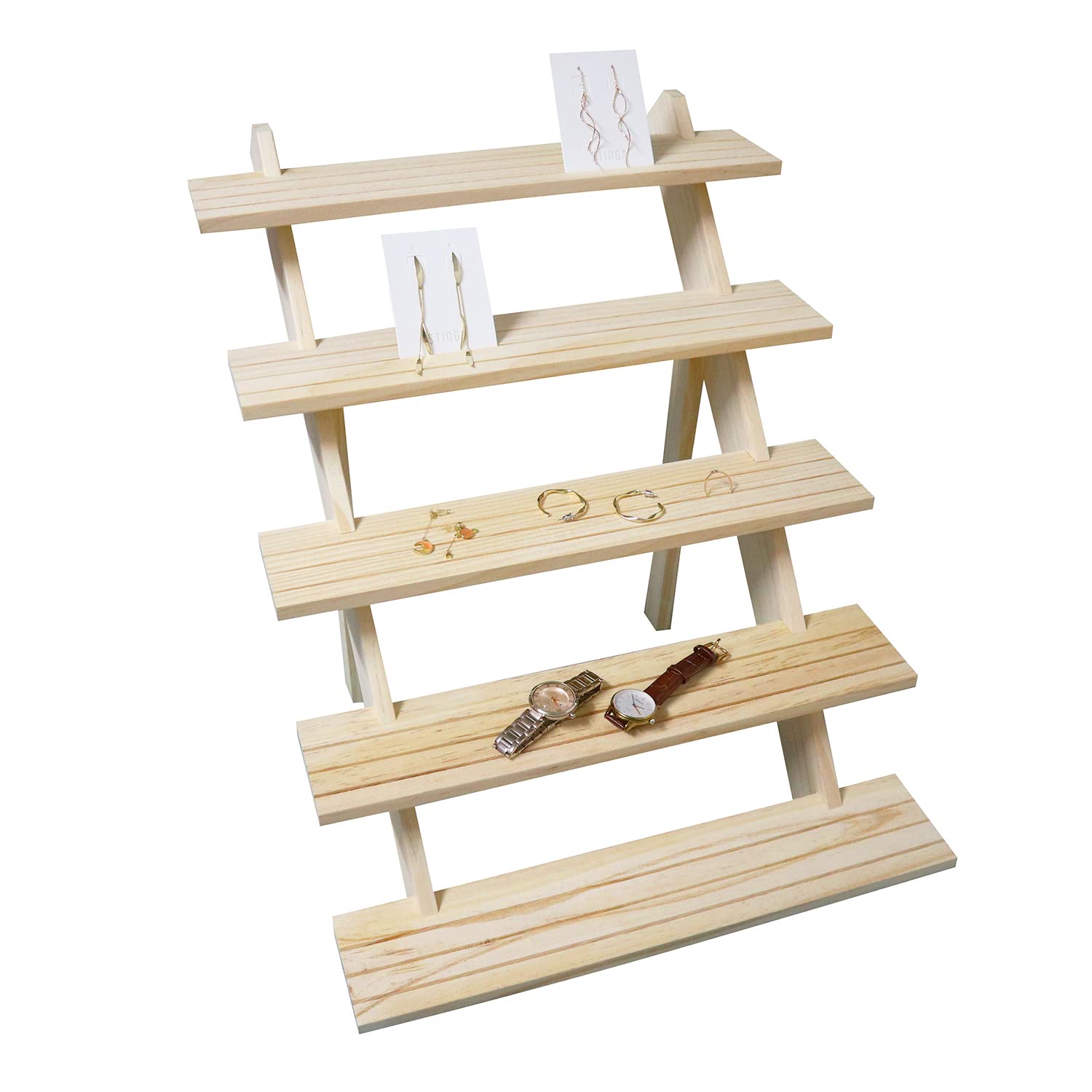 NAJMECHOY Retail Display Riser Earring & Ring Holder Unfinished Rustic ...