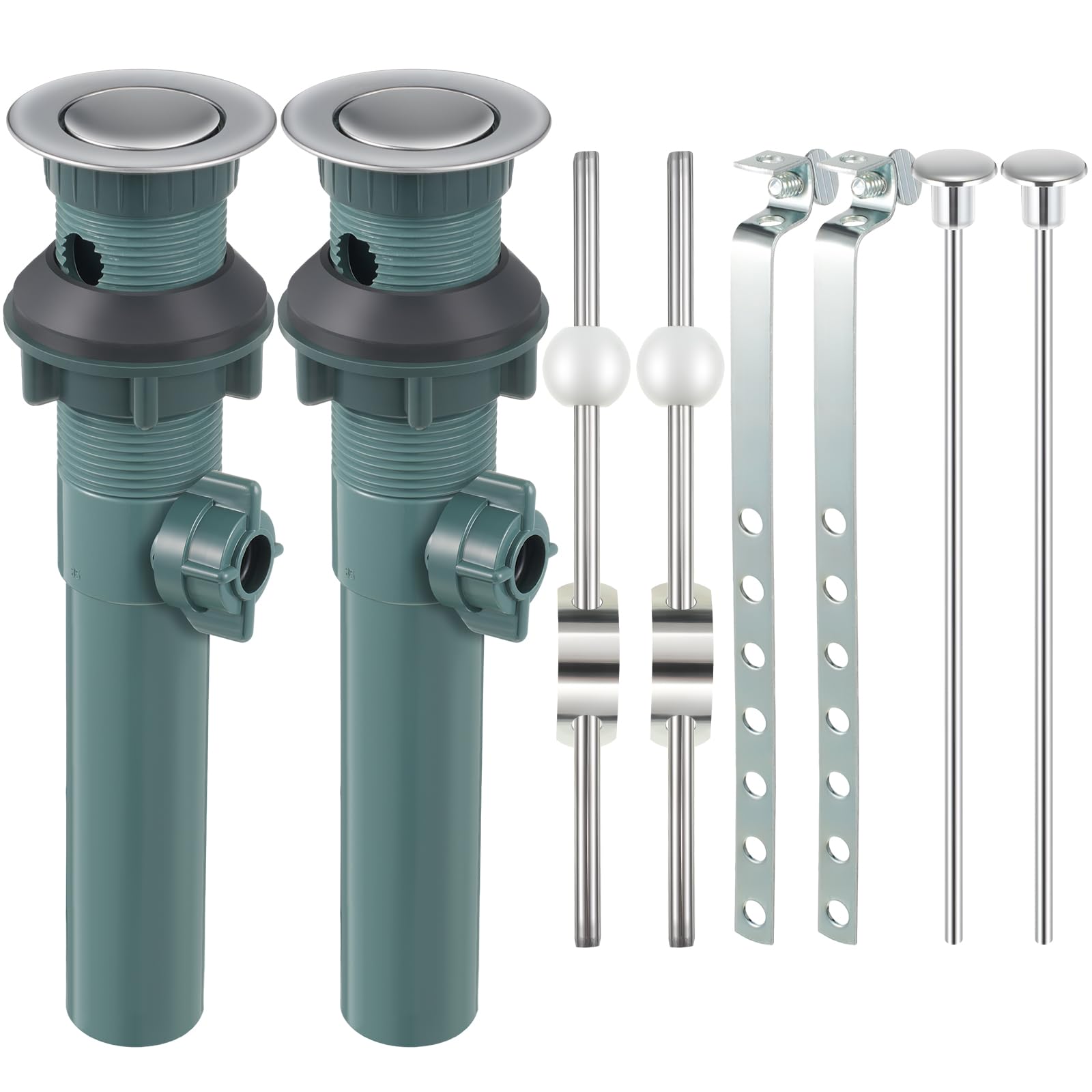 Amazon.com: Dreyoo 2 Pack Bathroom Lavatory Sink Drain Stopper Assembly ...