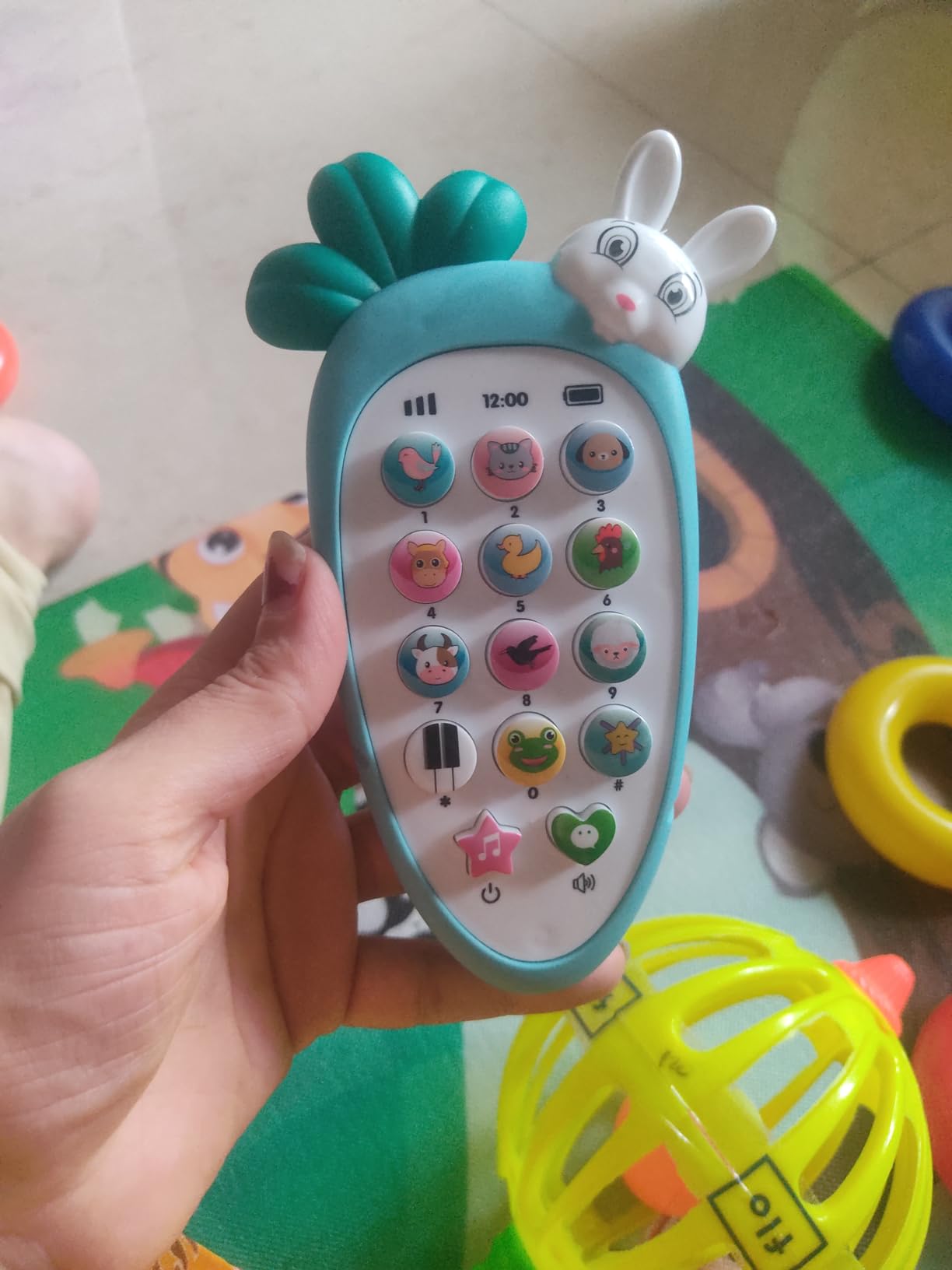 Buy VGRASSP Radish Style Cute Rabbit Face Pretend Play Cell Phone Toy ...