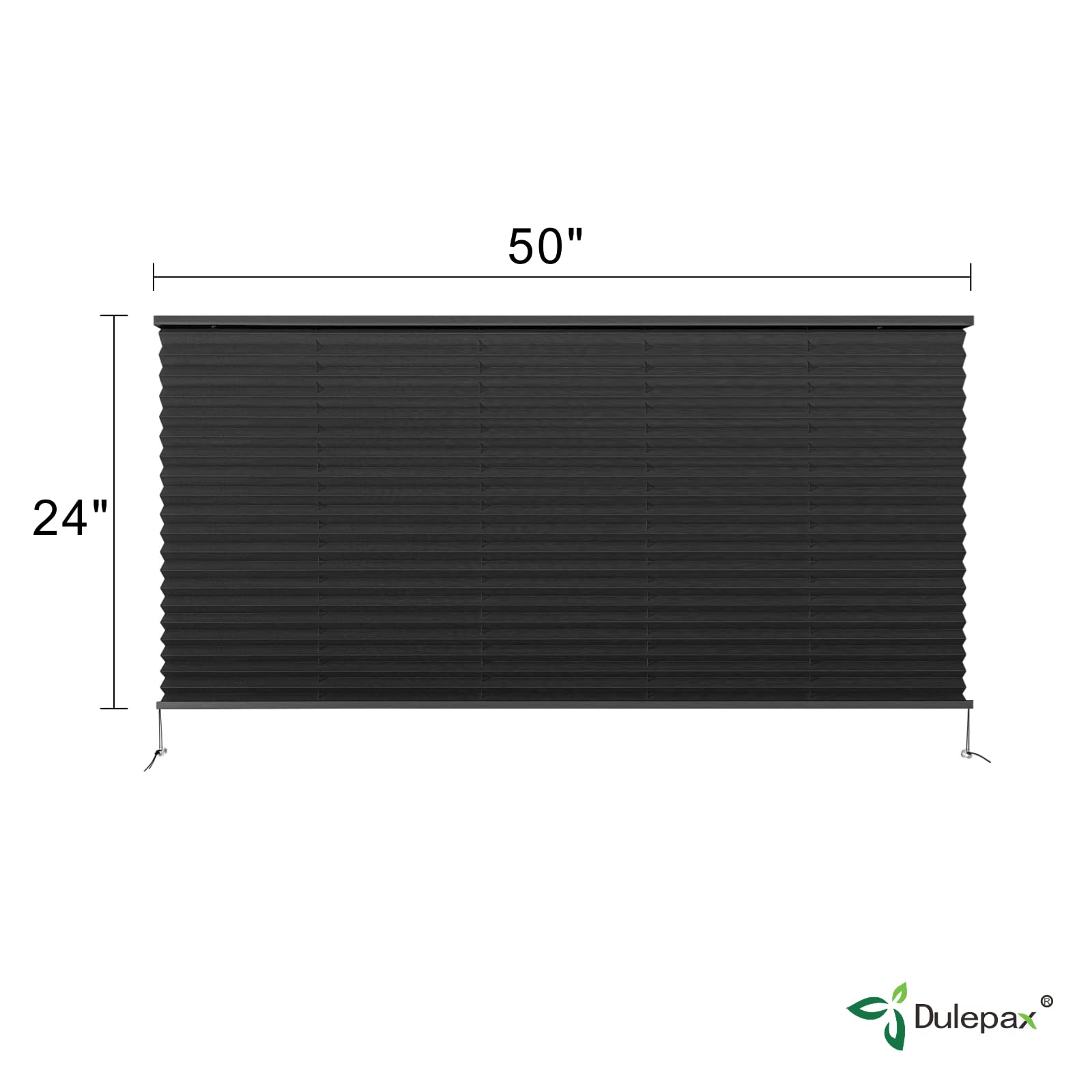 Snapklik.com : RV Blinds - Pleated Shades, 50" W X 24" L Black RV ...