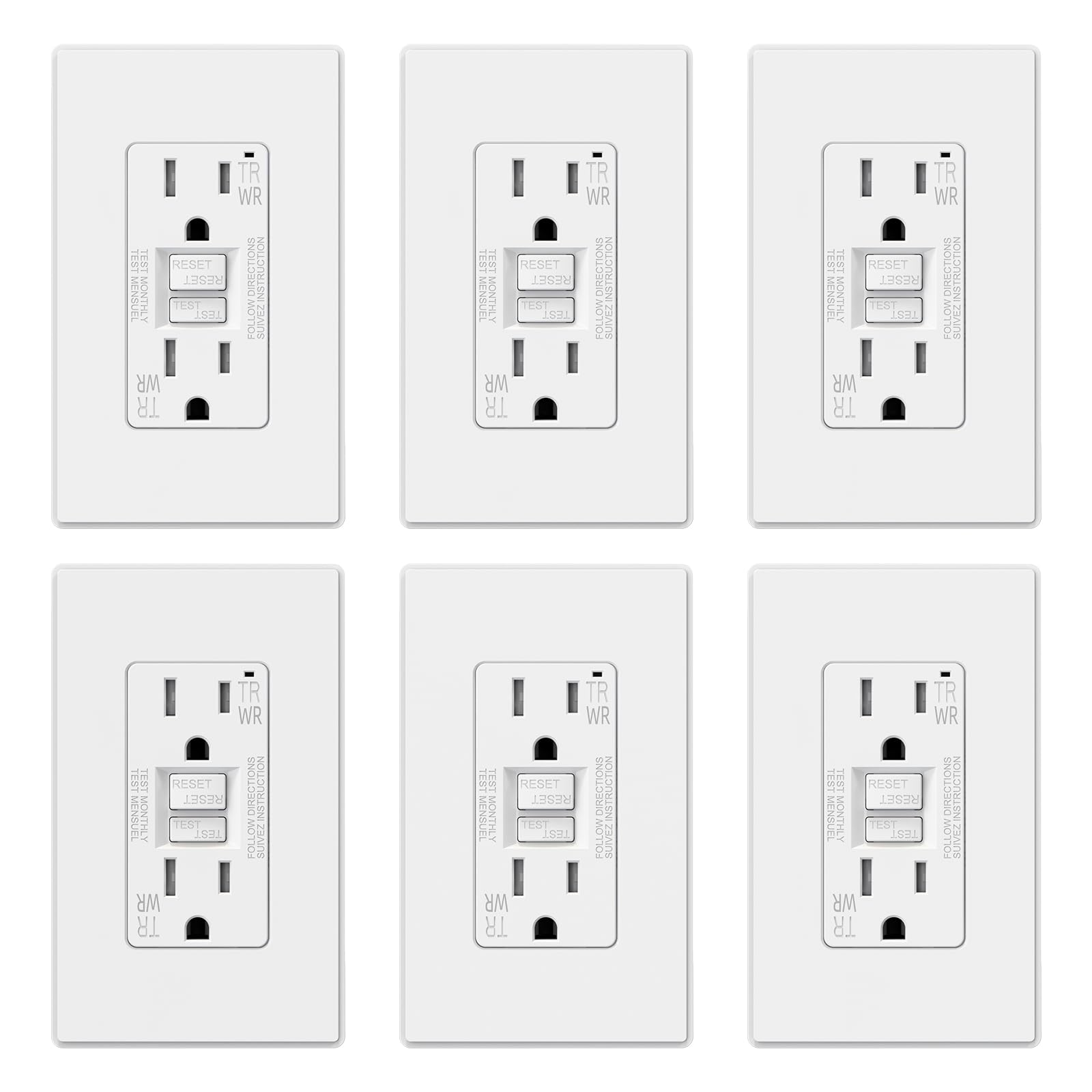 Snapklik.com : ELEGRP GFCI Outlet Outdoor, 15 Amp Self-Test GFI ...