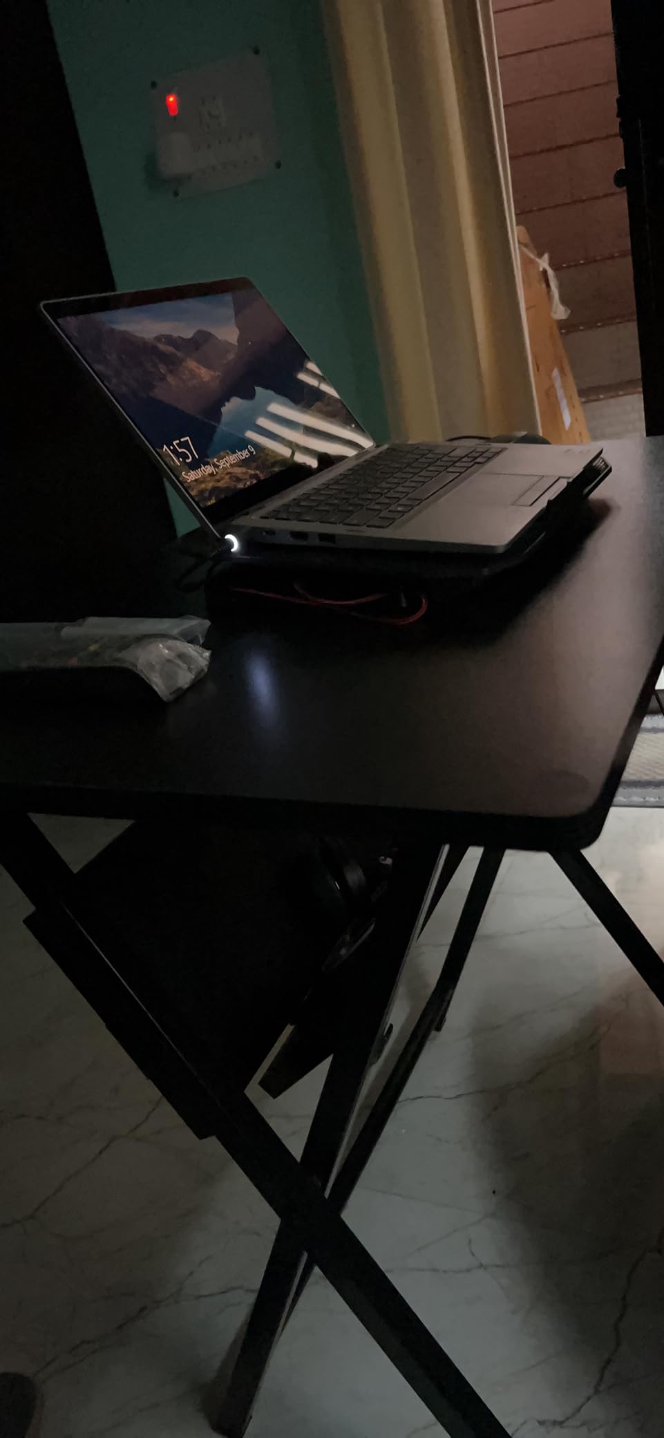 Urbain Home Engineered Wood Quebec Foldable Study Table With Bookshelf ...