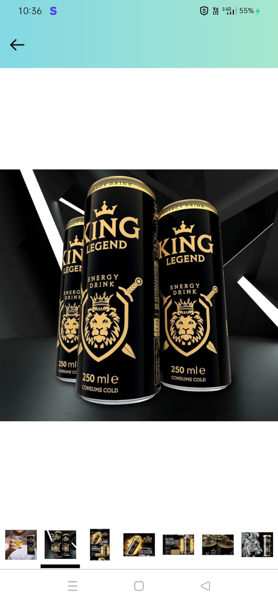 King Legend Energy Drink (250ml, Pack of 6) : Amazon.in: Grocery ...