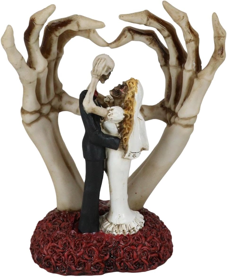 Amazon.com: Ebros Gift Day of The Dead Eternal Wedding Skeleton Bride and Groom Lovers Posing ...