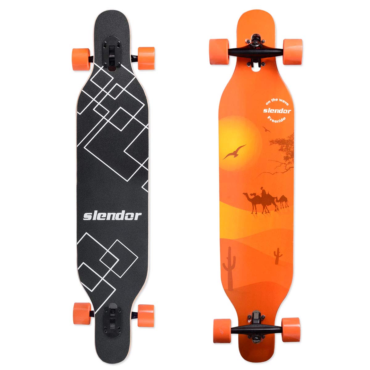 Snapklik.com : Slendor Longboard Skateboard 42 Inch Drop Through Deck ...