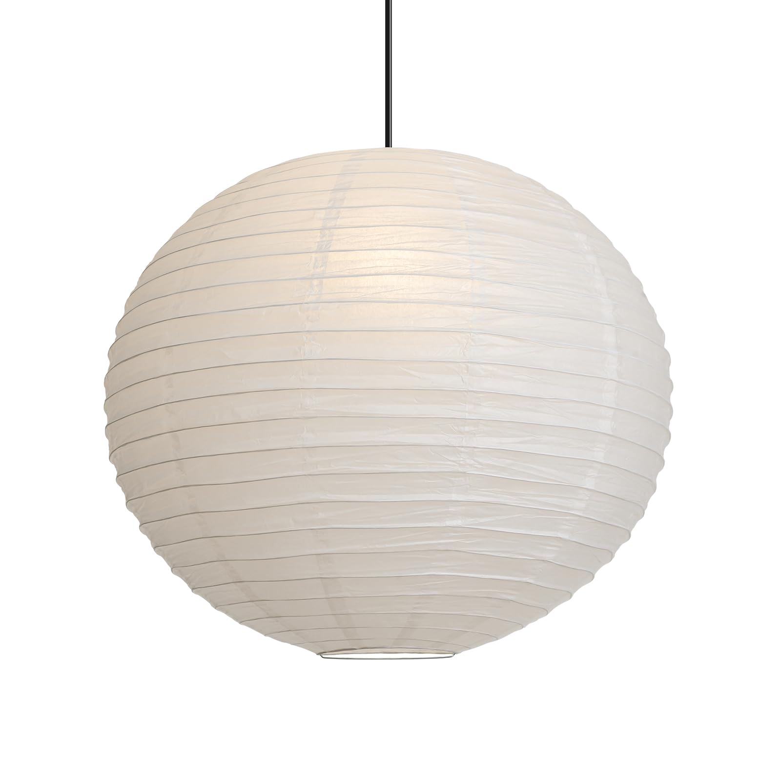 1PC 23.6 Inch Round Rice Paper Lamp Shades, White Paper Lanterns Lights ...