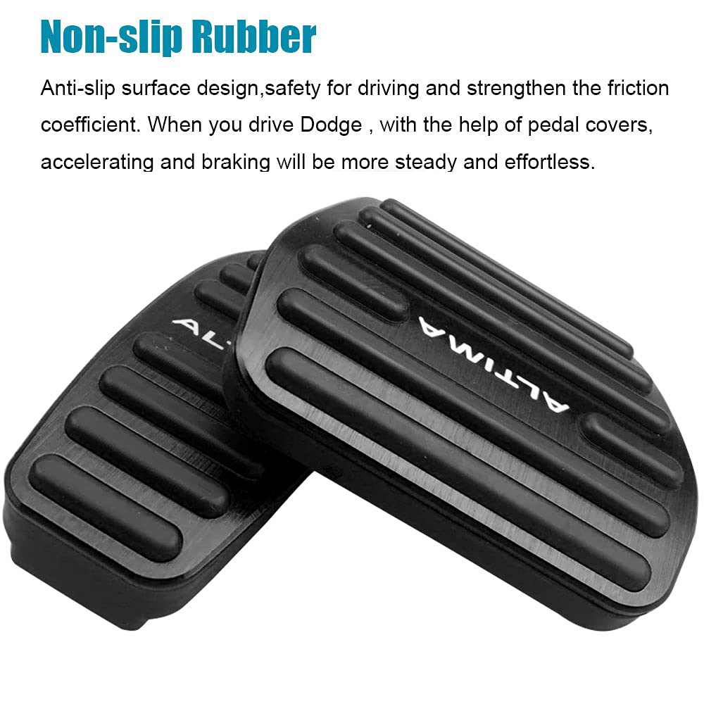 Snapklik.com : LEXLEY 2PCS Anti-Slip Aluminum Brake Gas Pedal Pads