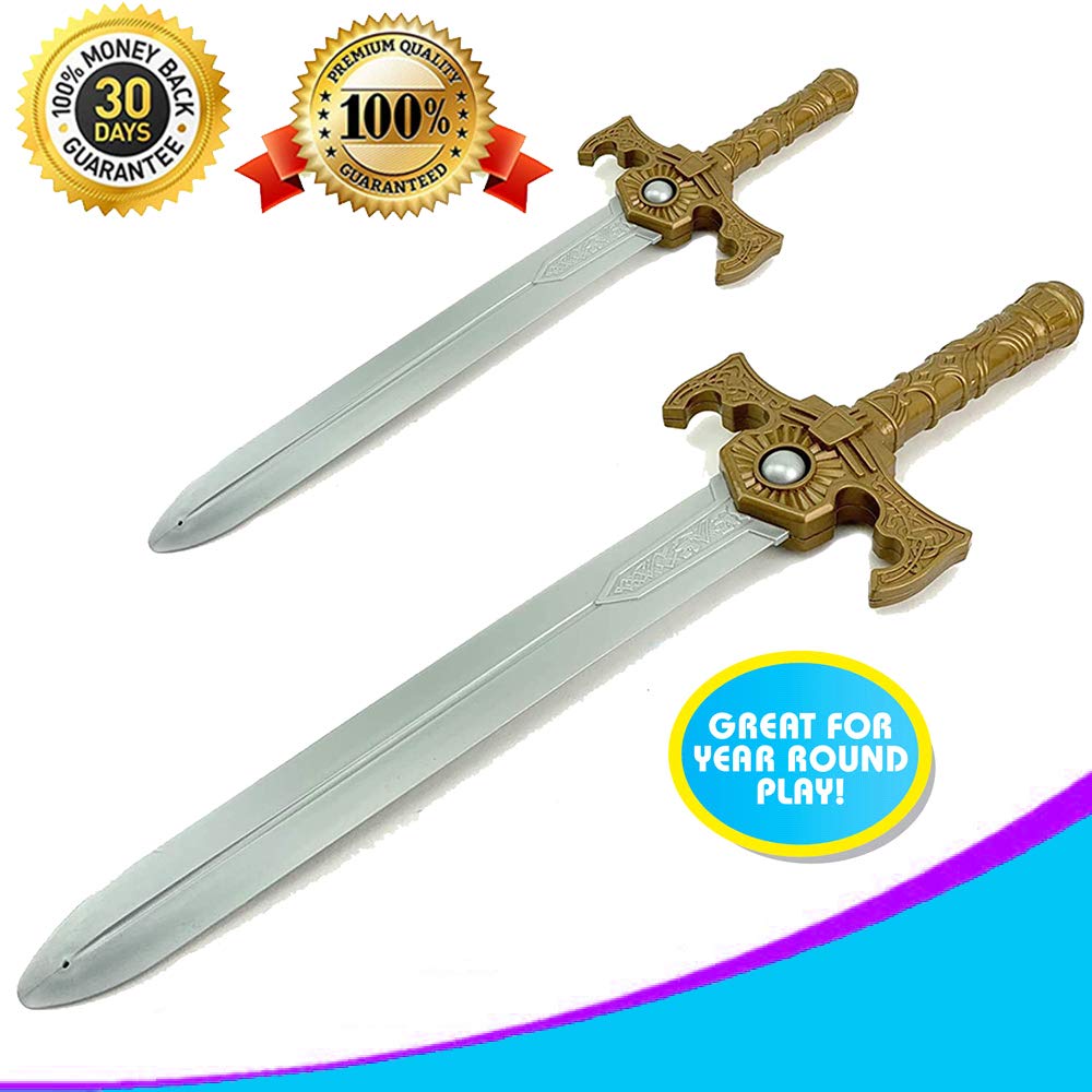 Medieval Knight in Shining Armor Pretend Role Play Plastic Toy Costume ...