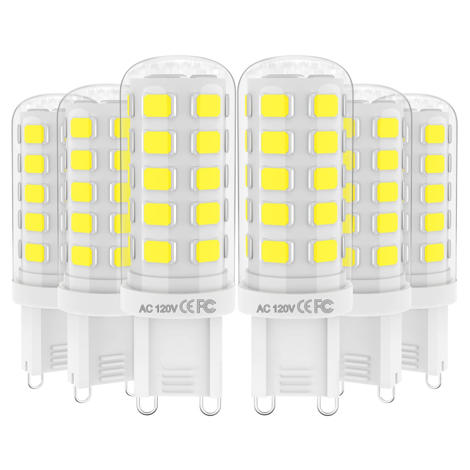 SNBIHIBE G9 LED Bulb 4W, 40W T4 G9 Halogen Equivalent, Daylight White ...
