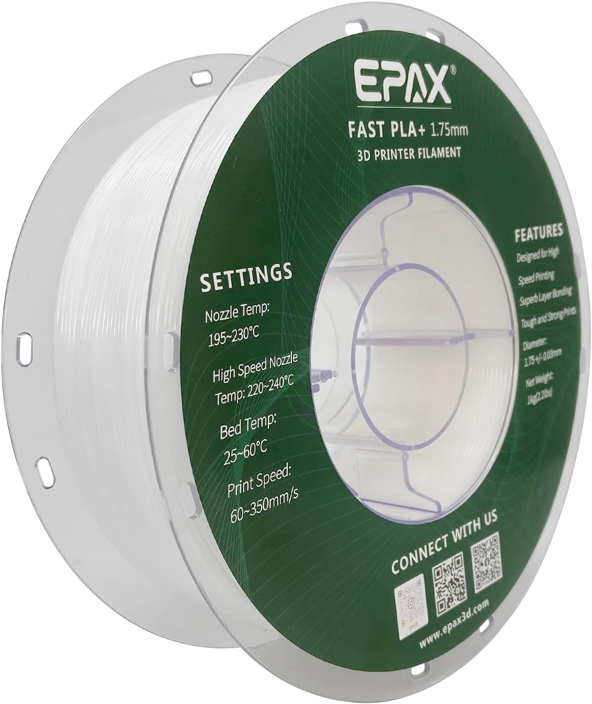 Amazon.com: EPAX 1.75mm Fast PLA+ 3D Printer Filament, High Speed PLA ...