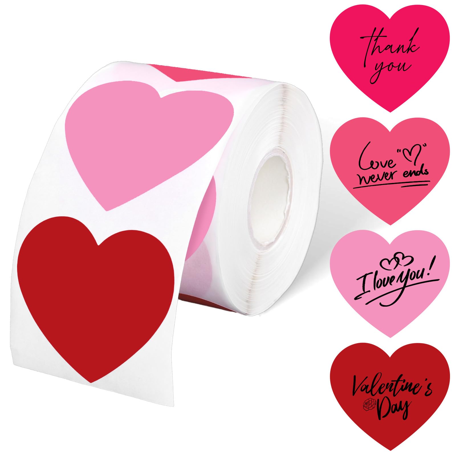 Amazon.com : FYSUIMU Valentine's Day Heart Direct Thermal Labels Love ...