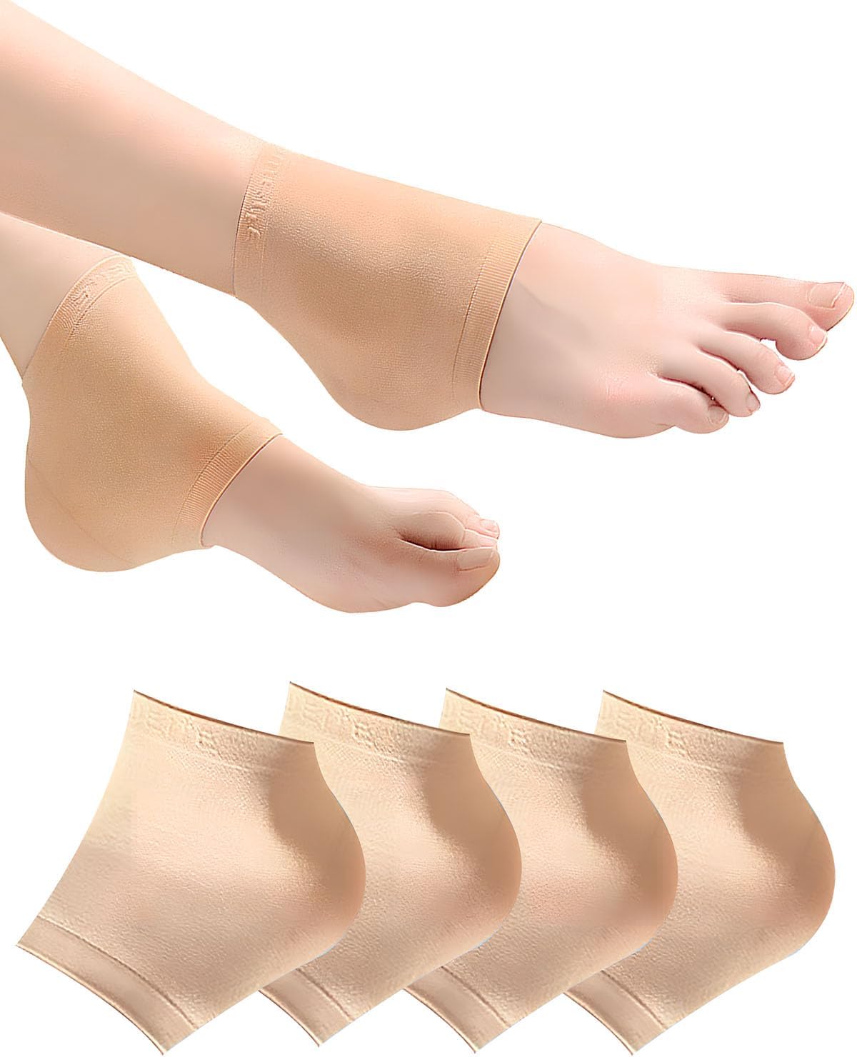 Amazon.com : Vaincre Gel Moisturizing Heel Socks for Dry Cracked Feet ...