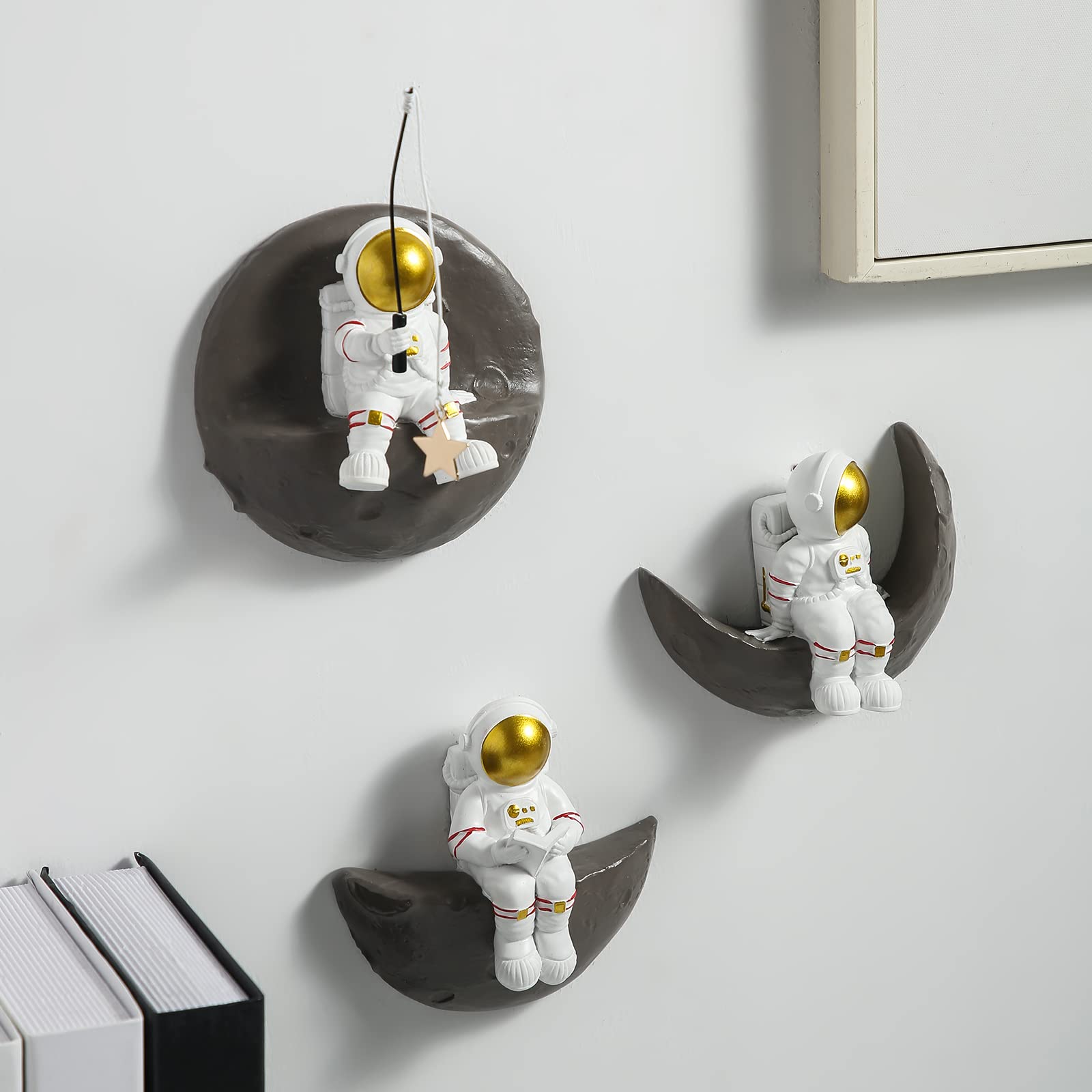 Amazon.com: AWNR Astronaut Wall Decor Set of 3 Outer Space Theme ...