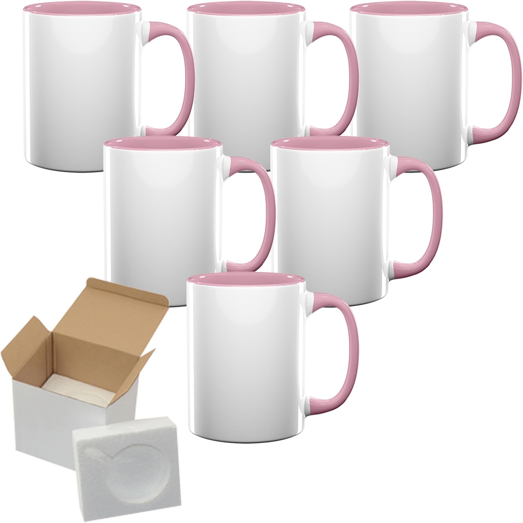 Amazon.com: TWISTED ENVY 12-Pack of 11 oz LT BLUE Inside/Handle Ceramic ...