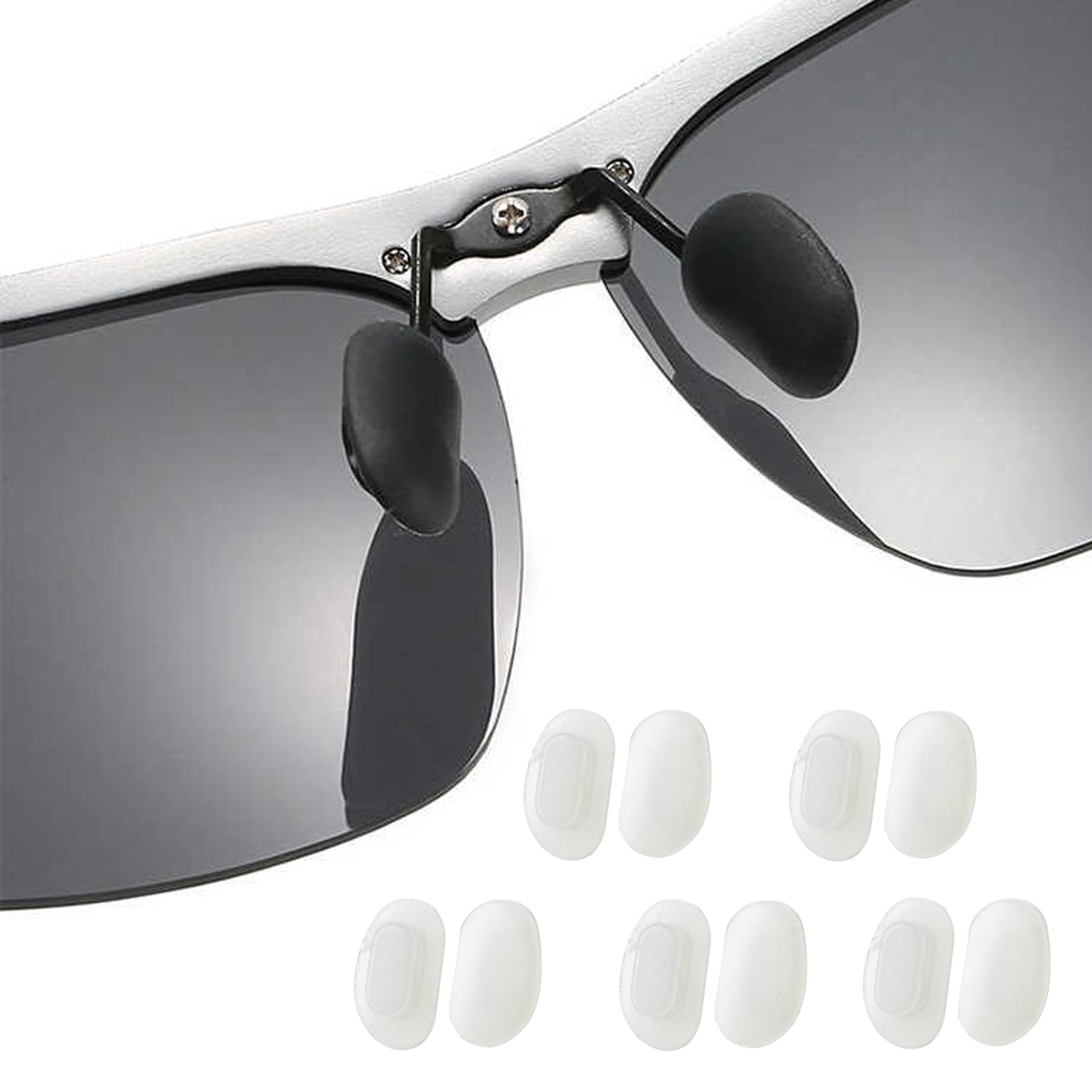 Amazon.com: TORWOL Silicone Glasses Nose Pad, 5 Pairs Push-in Anti-Slip ...