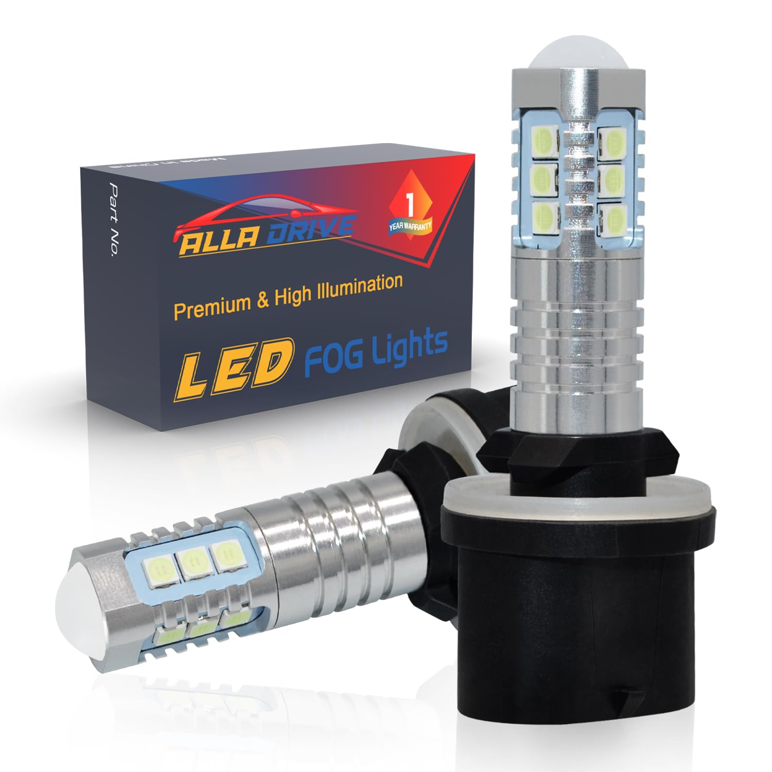 Amazon.com: Alla Lighting 899 880 LED Fog Light Bulbs Xtreme Super ...